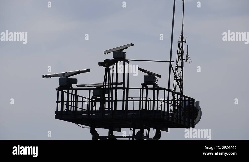 Spinning antennas of a navigation radar Stock Video Footage - Alamy