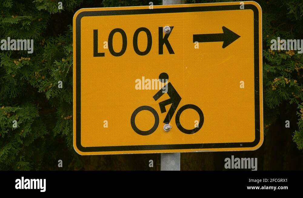 Bike warning sign Stock Videos & Footage - HD and 4K Video Clips - Alamy