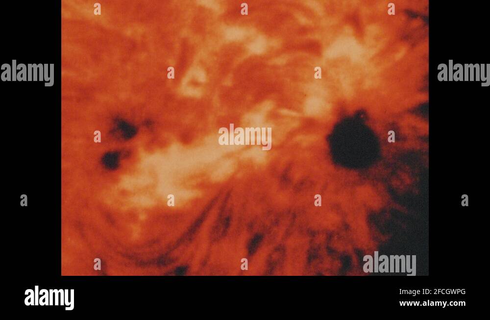 1960s: Surface of sun boils. Gas rises from surface of sun Stock Video ...