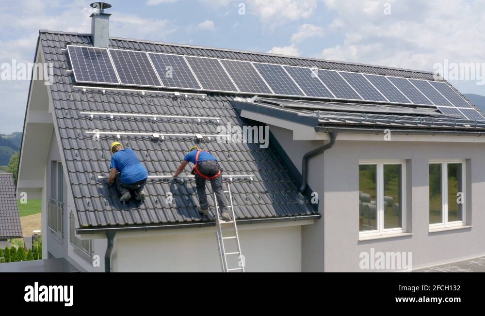 Solar panels roof ladder Stock Videos & Footage - HD and 4K Video Clips ...