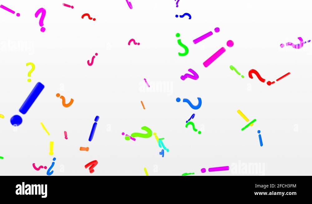 Exclamation point question mark 3d Stock Videos & Footage - HD and 4K ...