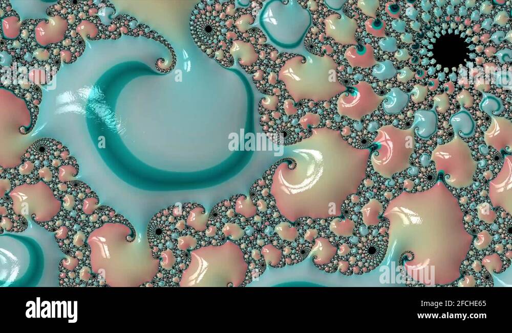 Fractal creative snails pattern in colorful colors. Art background ...