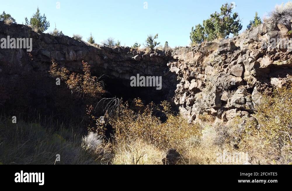 Walking through a Cave, Pluto's Caves in Mount Shasta Stock Video ...