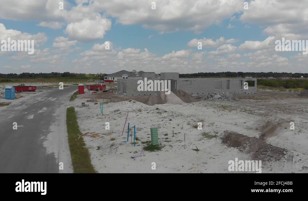Florida new home construction on sand, cinder block knocked out at the ...