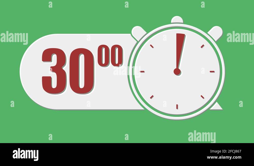 Animation: a neat countdown timer going from thirty to zero, with ...