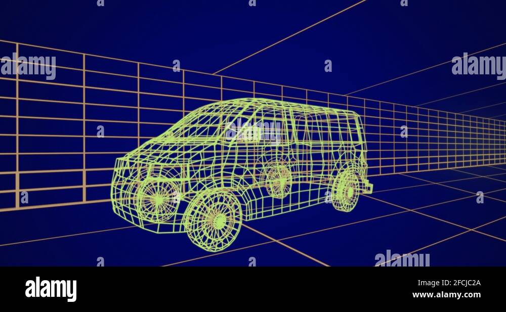 3d technical drawing of car 4k Stock Video Footage - Alamy
