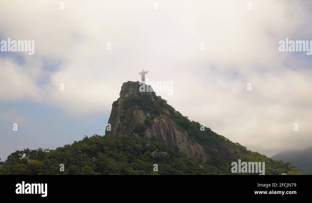 Cristo Redentor aka Christ The Redeemer, Iconic Jesus Statue Aerial ...