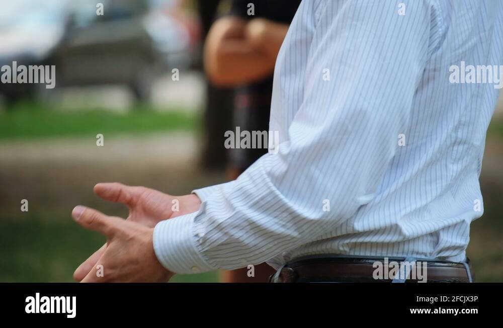 Body language. Male hands gesturing in front of an audience Stock Video ...