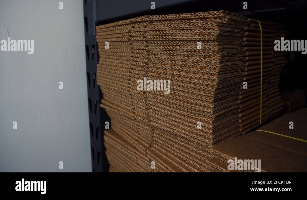 Cardboard boxes stack packing material Stock Videos & Footage - HD and ...