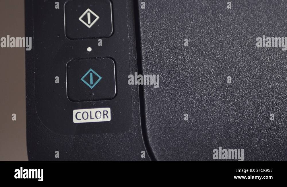Pressing Of The Button Color On The Printer Stock Video Footage - Alamy