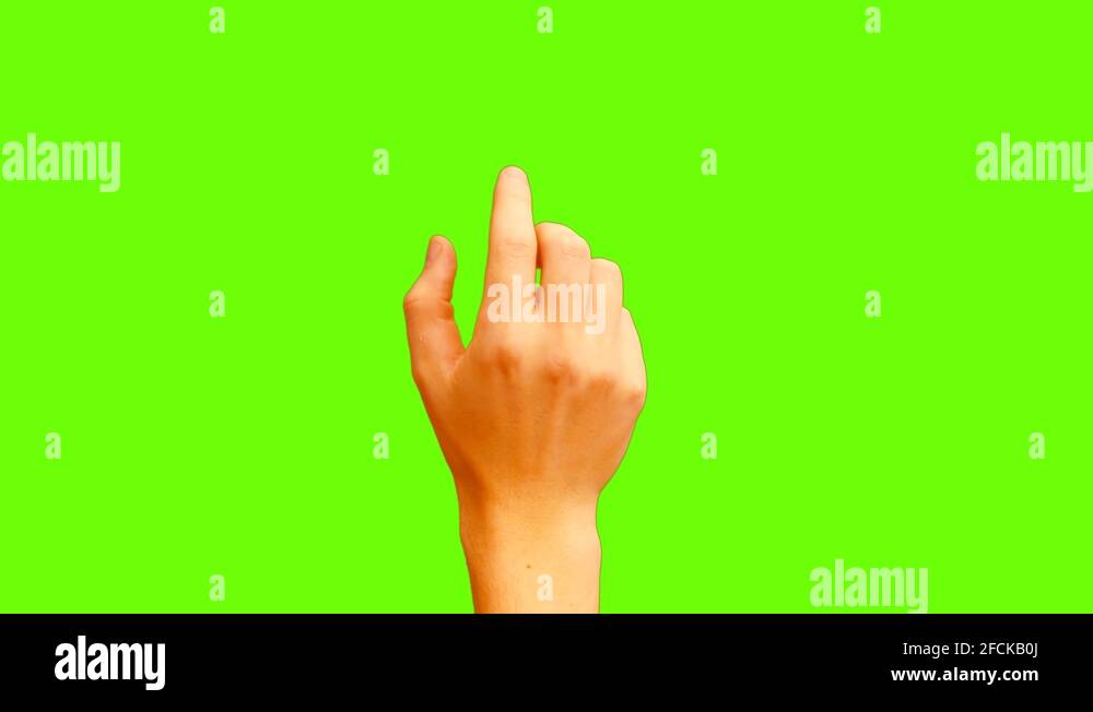 Hand Gestures On Green Screen 4K High Quality Stock Video Footage - Alamy