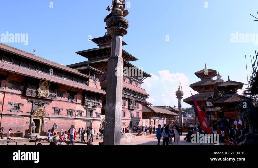 Ancient temples at Patan Durbar Square, Nepal. A UNESCO World Heritage ...