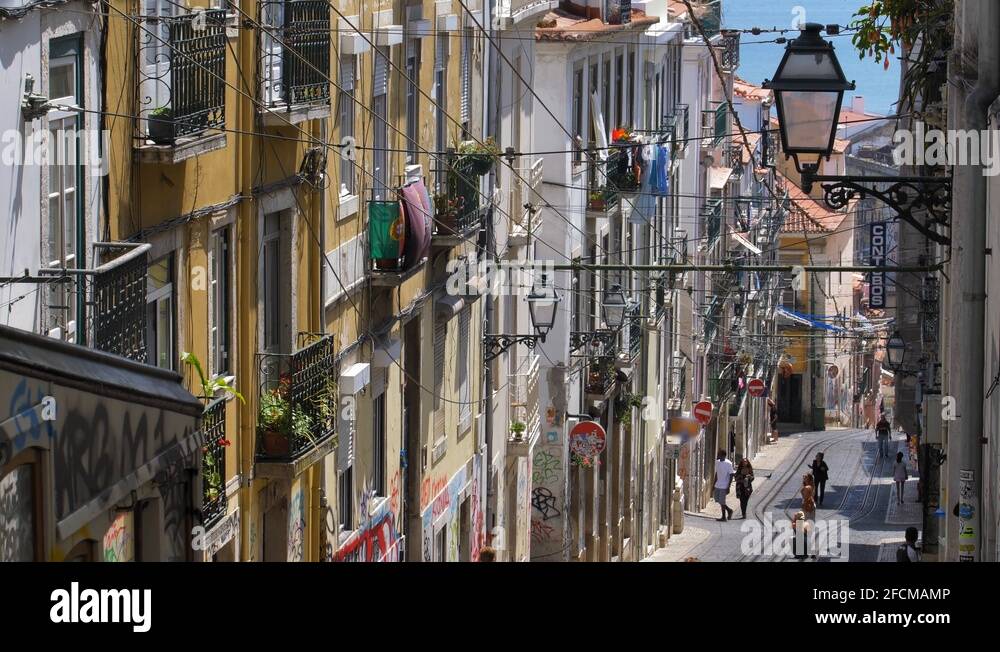 Narrow streets alfama district lisbon Stock Videos & Footage - HD and ...