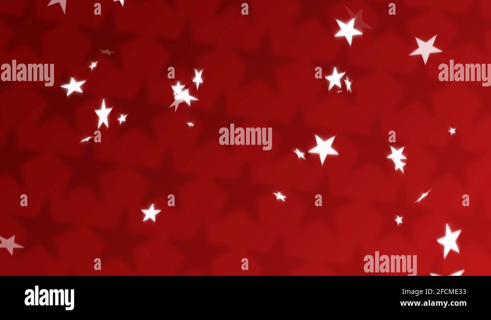 Stars falling on a red background Stock Video Footage - Alamy
