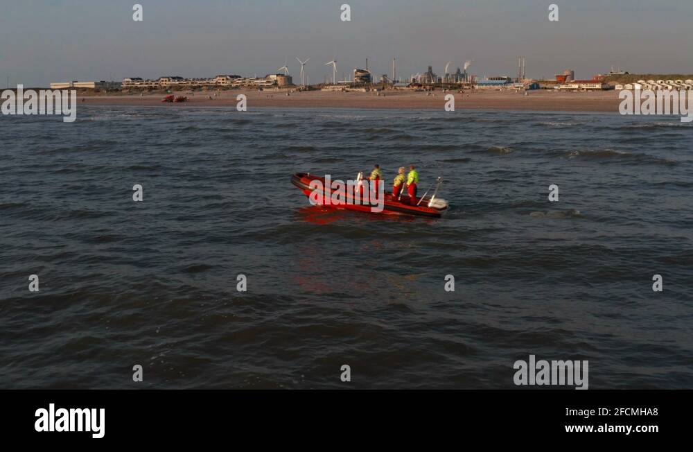Lifeguard boat picking up speed on sea Stock Video Footage - Alamy