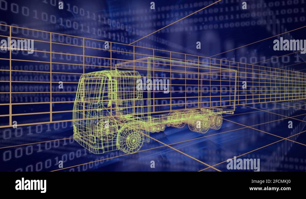 3d technical drawing of car Stock Video Footage - Alamy