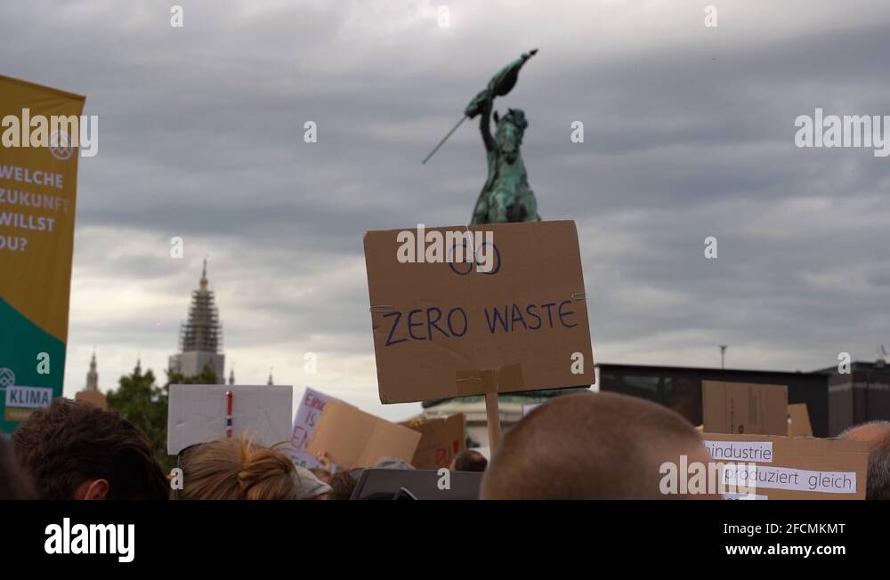 "Go Zero Waste" Sign being held up high during fridays for future ...