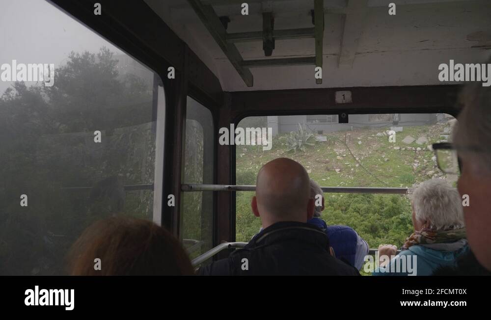 Inside View of Cable Car reaching peak of Tariq's Mountain Cable Car ...