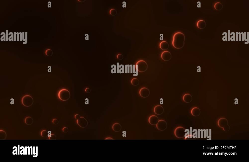 Animated floating circles with glowing red rim light. Background motion ...