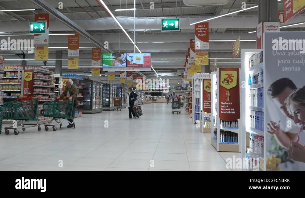 People Shopping Inside Hypermarket Stock Video Footage - Alamy