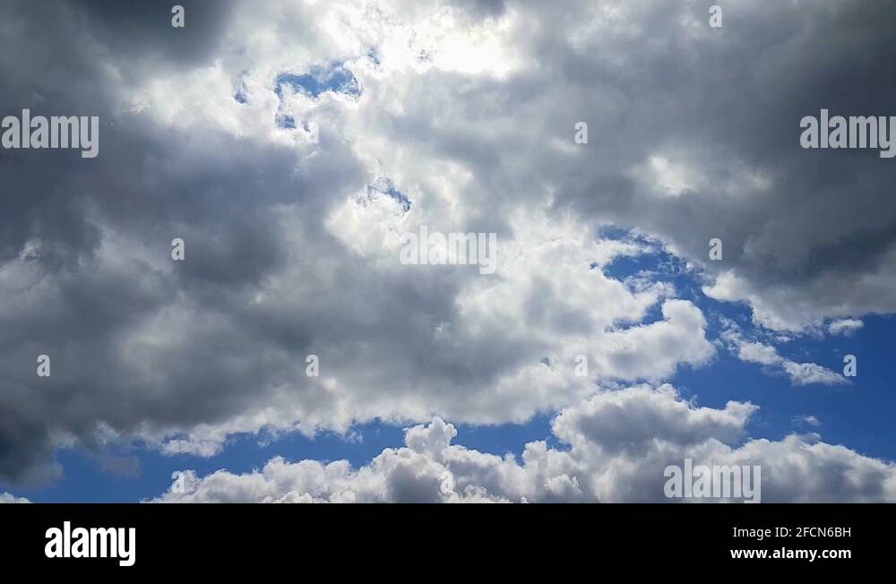 Seamless Loop of Clouds. Storm Clouds And Blue Sky. Sky And Clouds ...