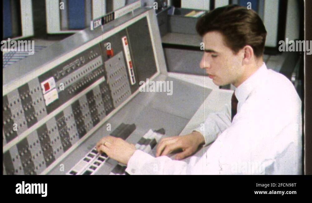 1970s GEEK NERD Man Types Data IBM COMPUTER Office Vintage Film ...