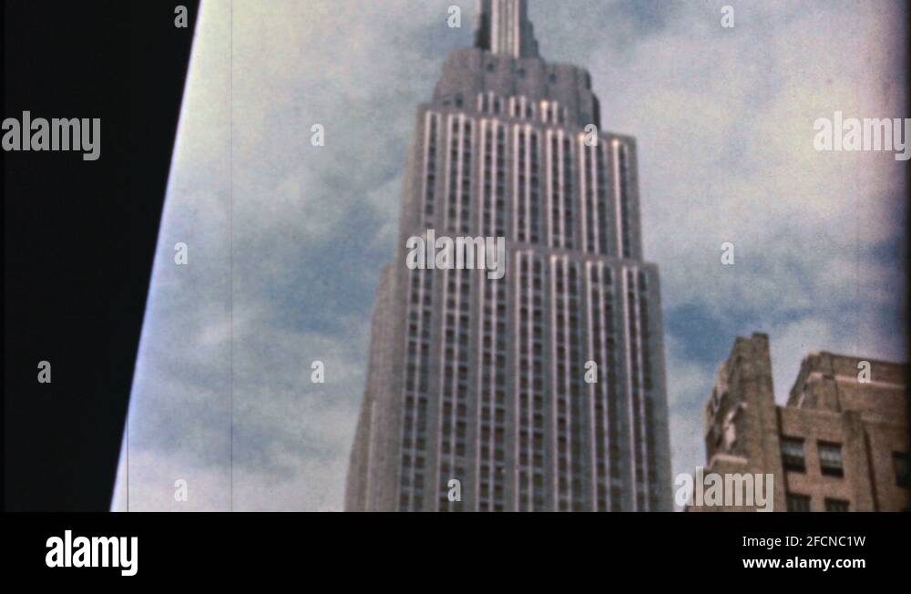 EMPIRE STATE BUILDING Skyscraper NYC 1950s Vintage Film Home Movie 3559 ...