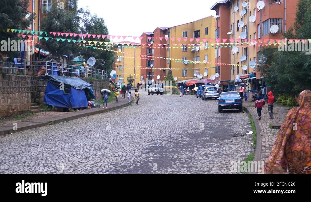 celebrating Maskal ceremony in Addis Ababa Ethiopia Stock Video Footage ...