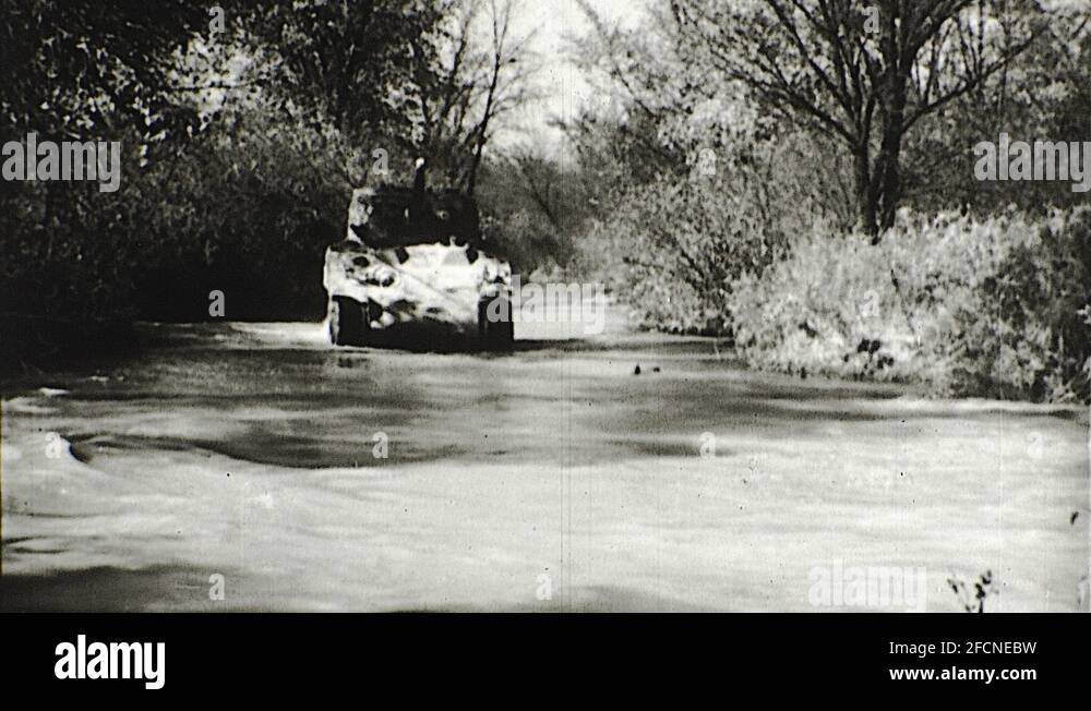 1940s WW2 Soldiers Ride Sherman Tank Into Battle Combat Vintage Old ...