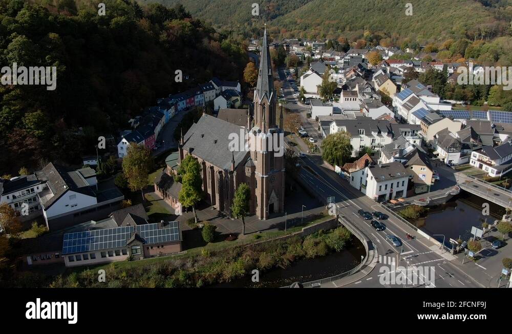 Village view with church spire Stock Videos & Footage - HD and 4K Video ...