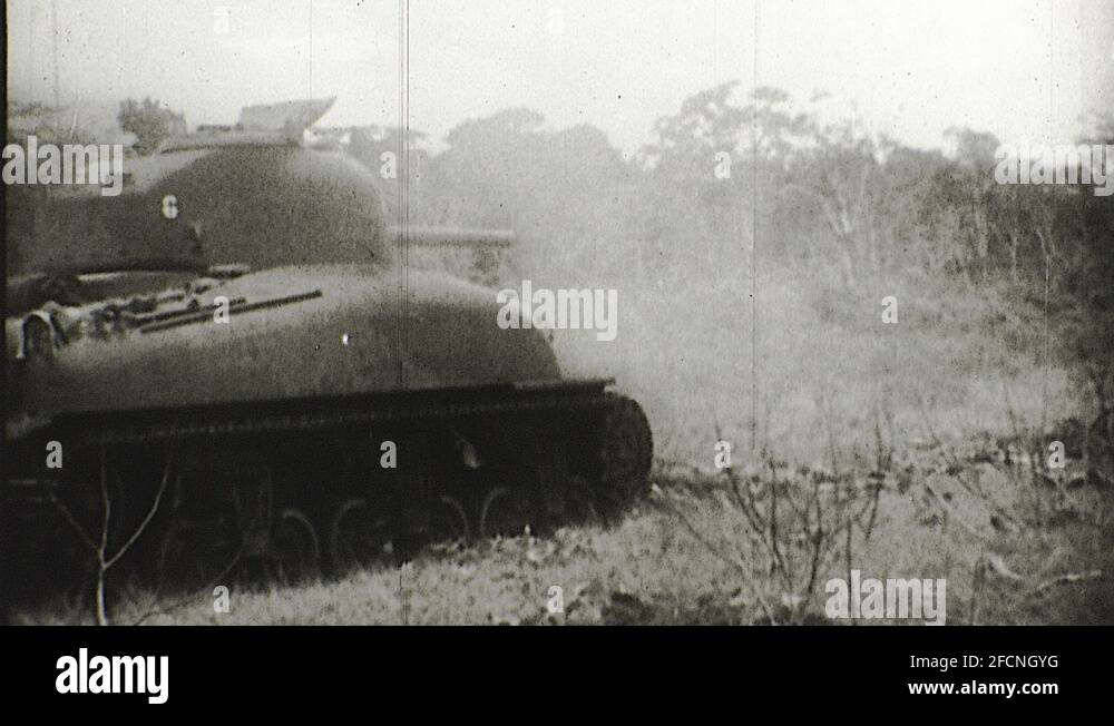 1940s WW2 Soldiers Ride Sherman Tank Into Battle Combat Vintage Old ...