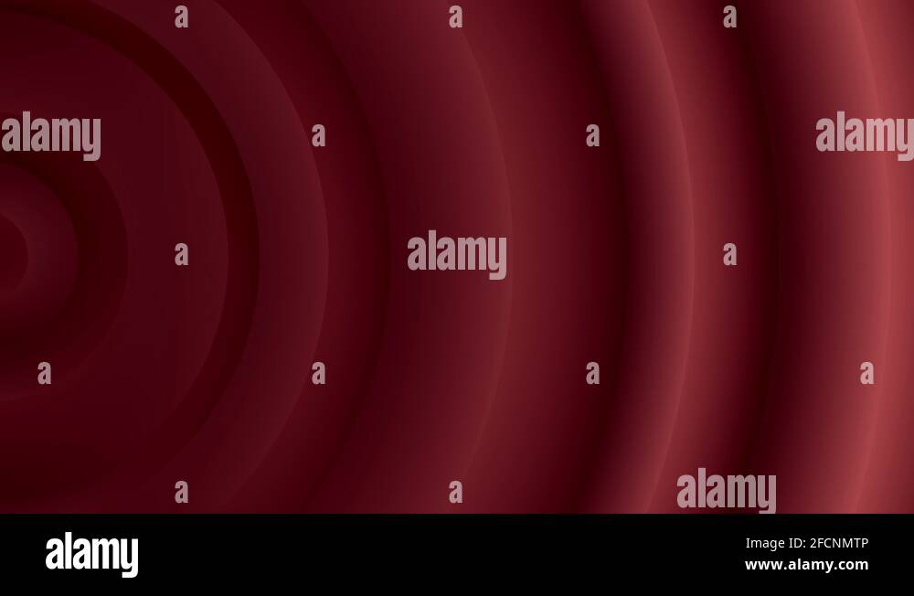 Animated red circle wave ripplesing slowly from left to right. Seamless ...