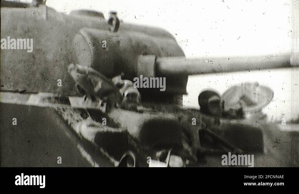 1940s WW2 Soldiers Ride Sherman Tank Into Battle Combat Vintage Old ...