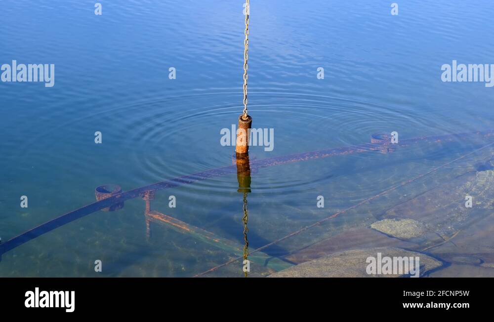 Fishing game, accuracy competition, hit the mark in water, lakeside ...