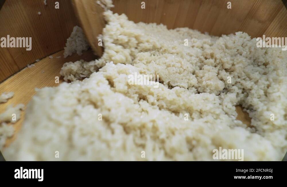 Making traditional Japanese rice Stock Video Footage - Alamy