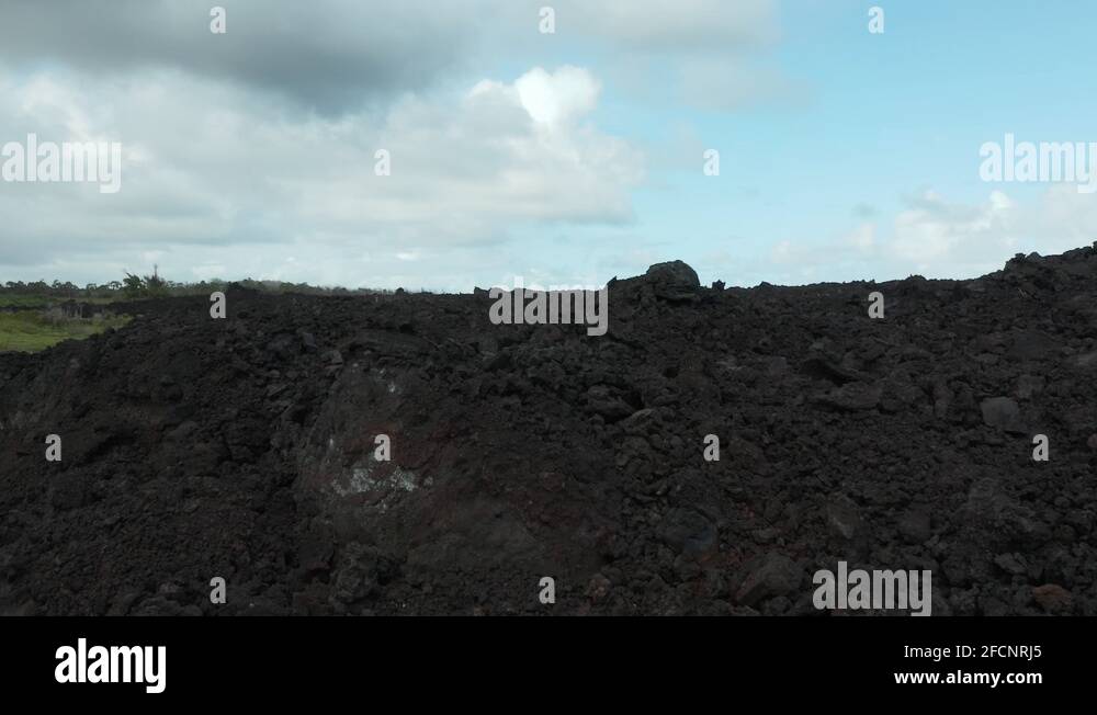 2018 Lava Flow That Destroyed Kapoho Beach with Steam Still Rising From ...