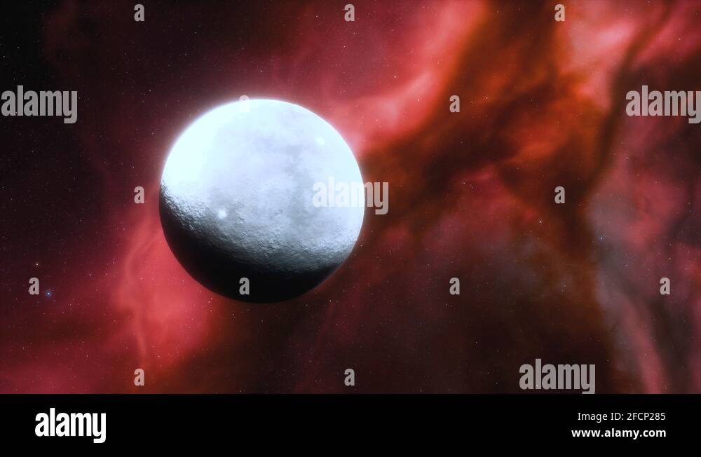 Alien exoplanet in another solar system. Planet in space on bacground ...