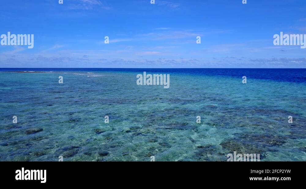 Beautiful crystal clear water with coral reefs in the Caribbean Island ...