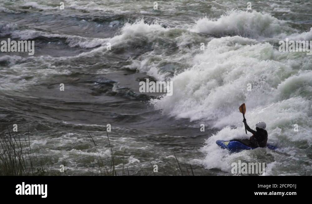 Freestyle whitewater rodeo kayaker Stock Videos & Footage - HD and 4K ...