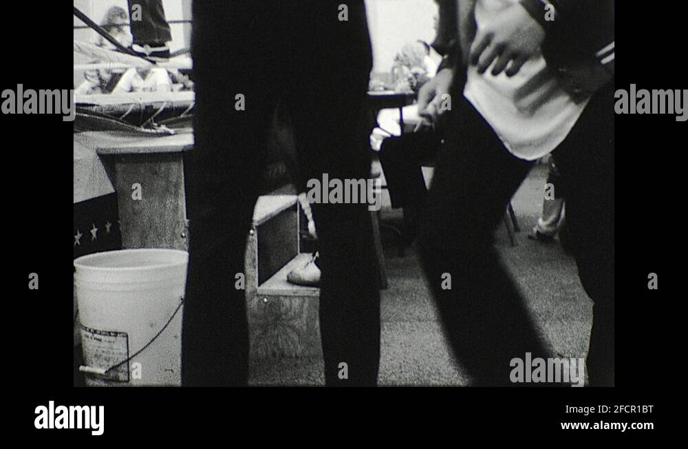 1970s African American Black White Boxer Boxing Ring Match Vintage Film ...