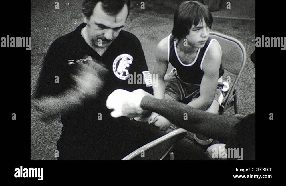 1970s Boxing Coach Trainer Ringside Boxing Ring Match Sport Vintage ...