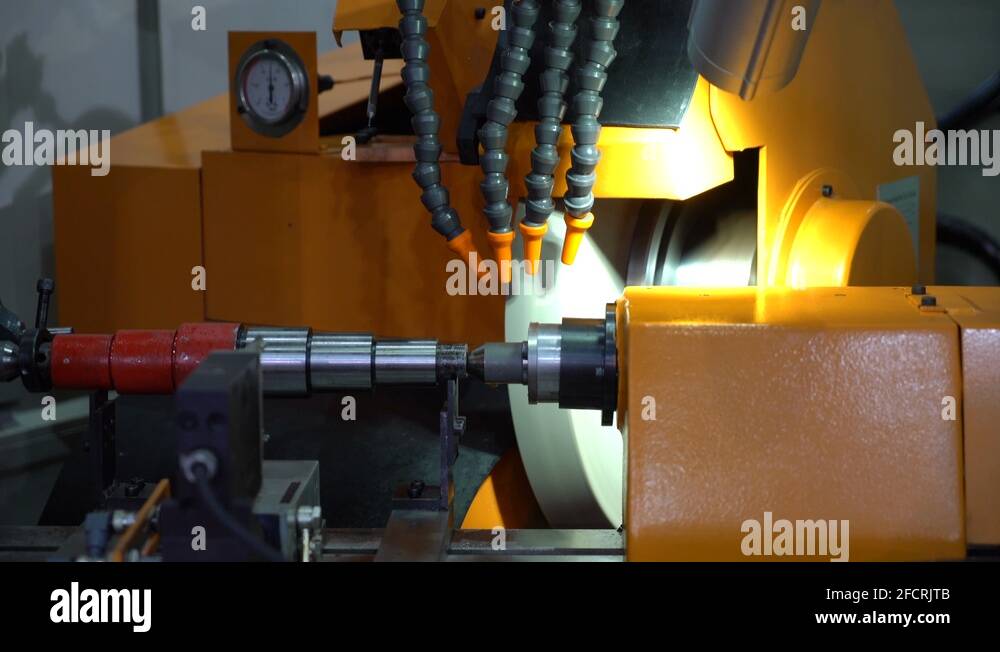 lathe machine working in industrial Stock Video Footage - Alamy