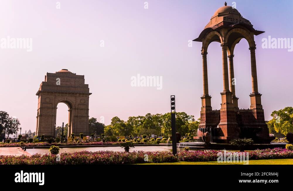 Gate of india in the capital of india delhi Stock Videos & Footage - HD ...