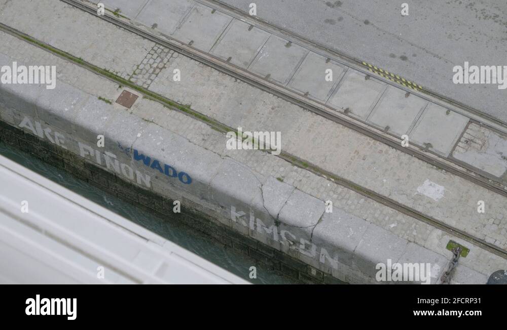 A German cruise ship undocking from a pier in Cadiz, Spain Stock Video ...