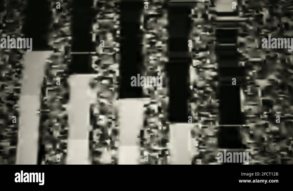 Lost signal VHS glitches and static noise color background with light ...