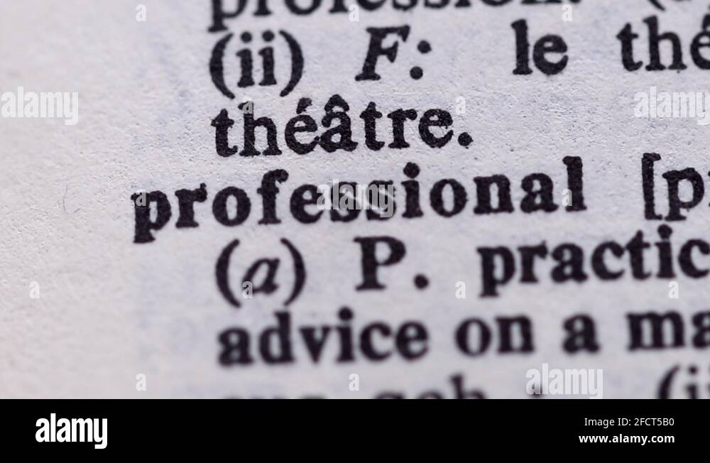 Highlighting the word PROFESSIONAL definition. Signaling the meaning of ...