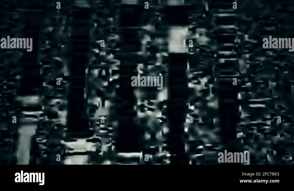 Lost signal VHS glitches and static noise color background with light ...