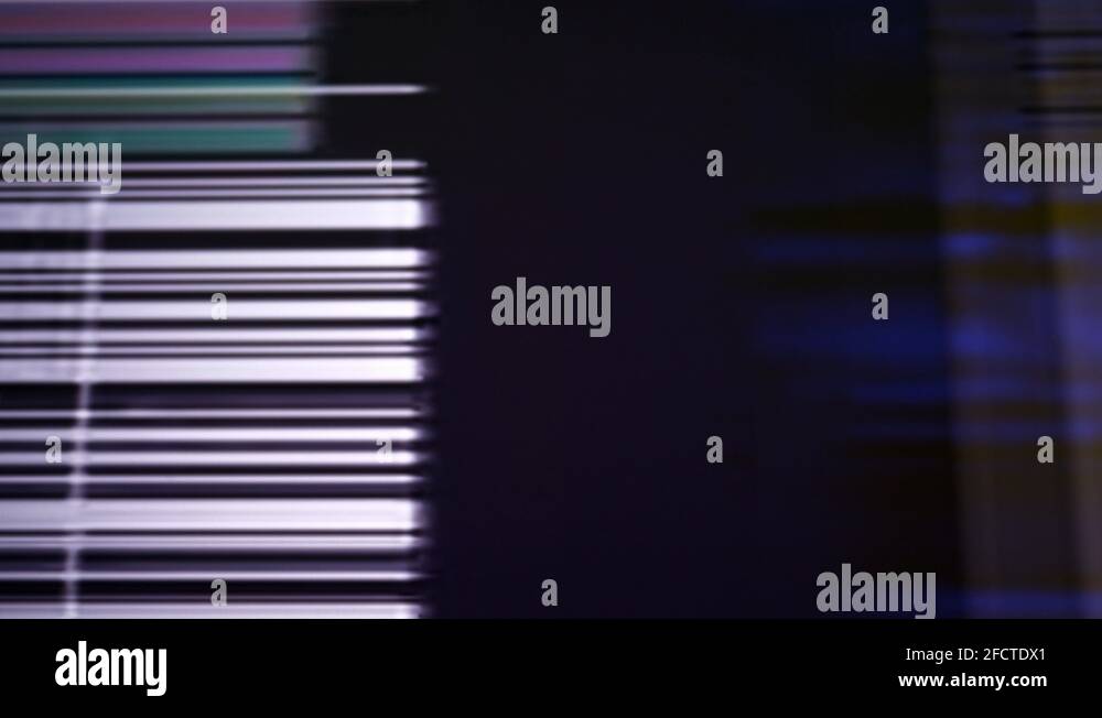 Lost signal VHS glitches and static noise color background with light ...