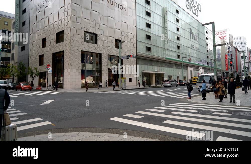 Tokyo-Japan, circa : crowd people at Ginza in Tokyo, Japan Stock Video ...