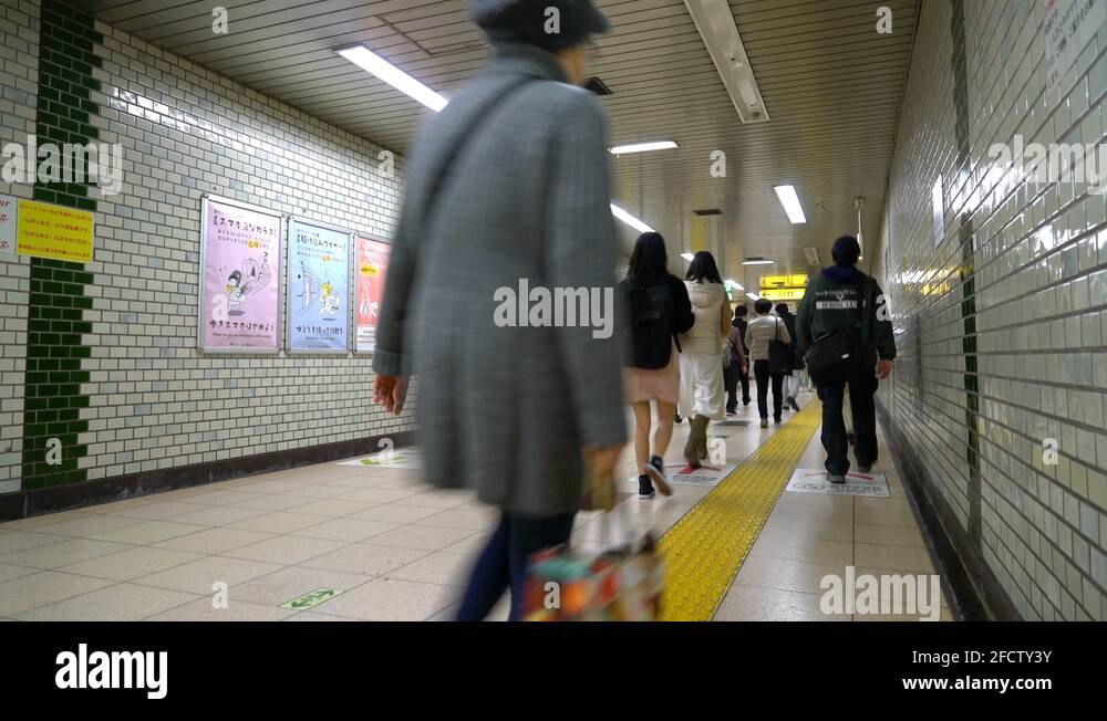 Tokyo-Japan, circa : crowd people in Tokyo subway Stock Video Footage ...